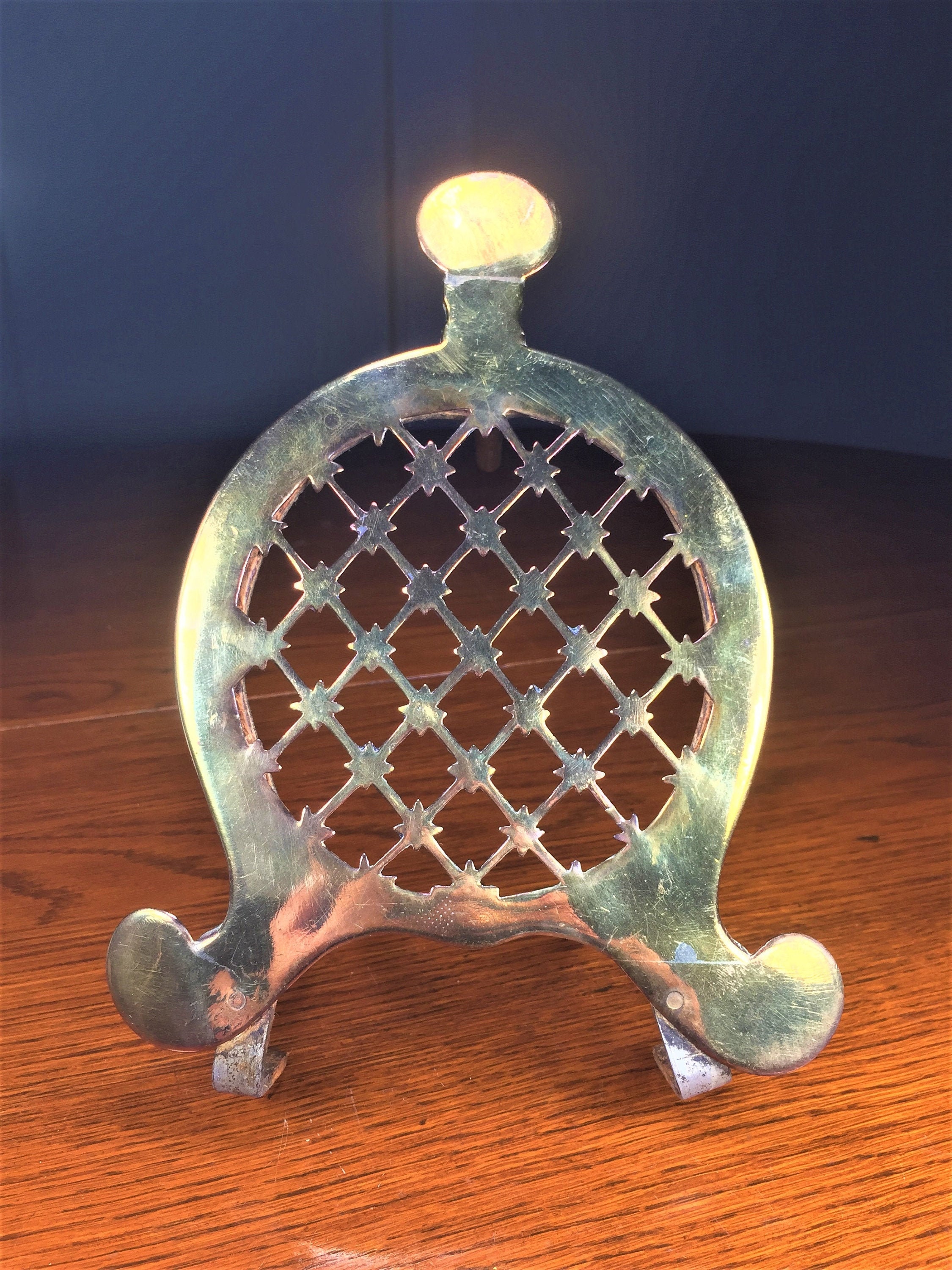 Antique English Brass Fire Bar Trivet Standing Trivet English - Etsy