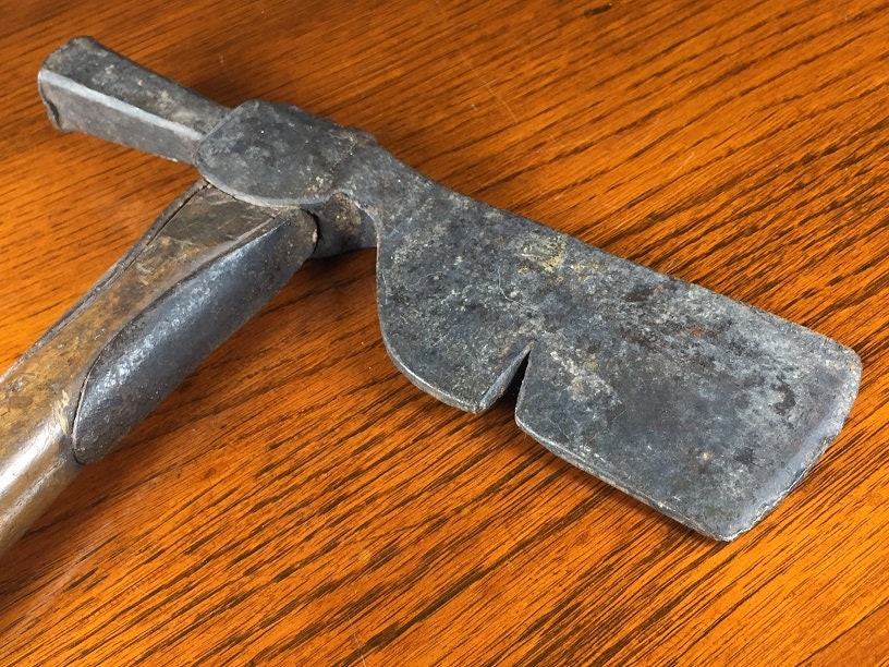 Log House Timber Framing Tool Hewing Mortising Axe Antique English ...