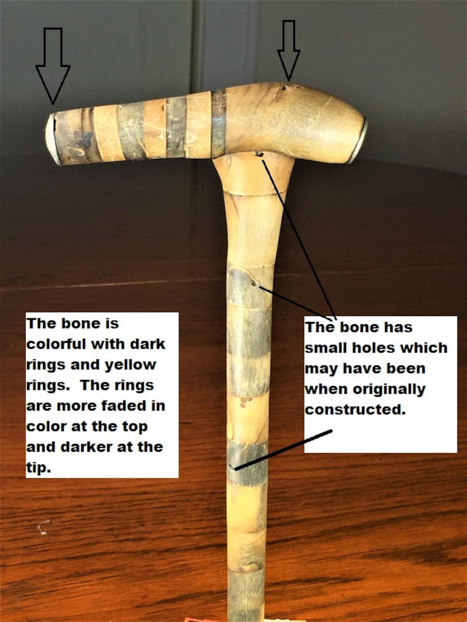 Antique Bone Walking Cane - Etsy