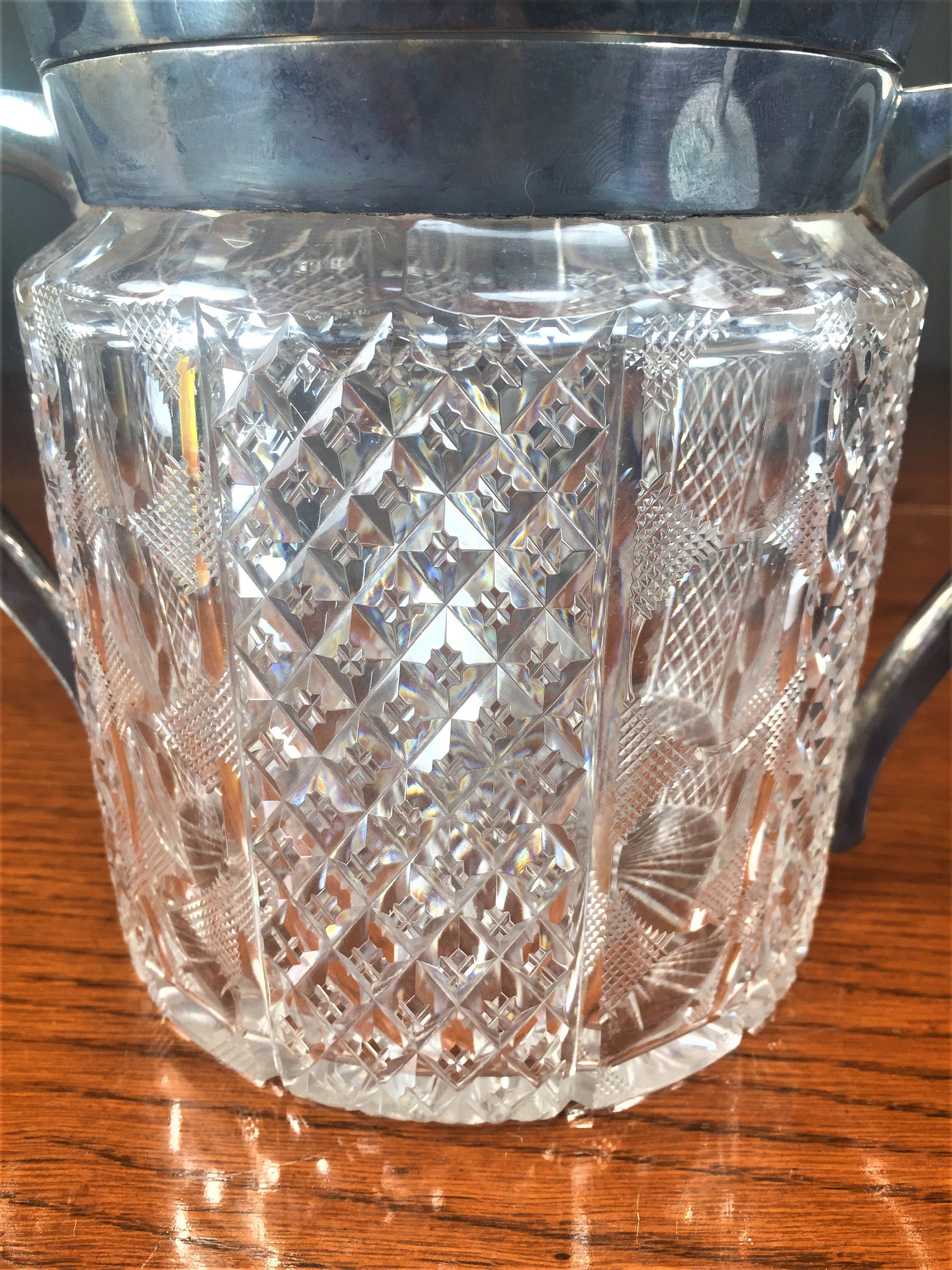 John Grinsell & Sons Silverplate and Cut Glass English Biscuit cookie ...