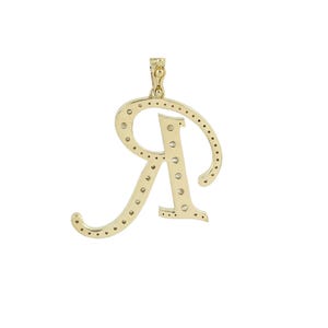 Pave Diamond Letter R Pendant, Pave Diamond Initial Charm, Diamond ...