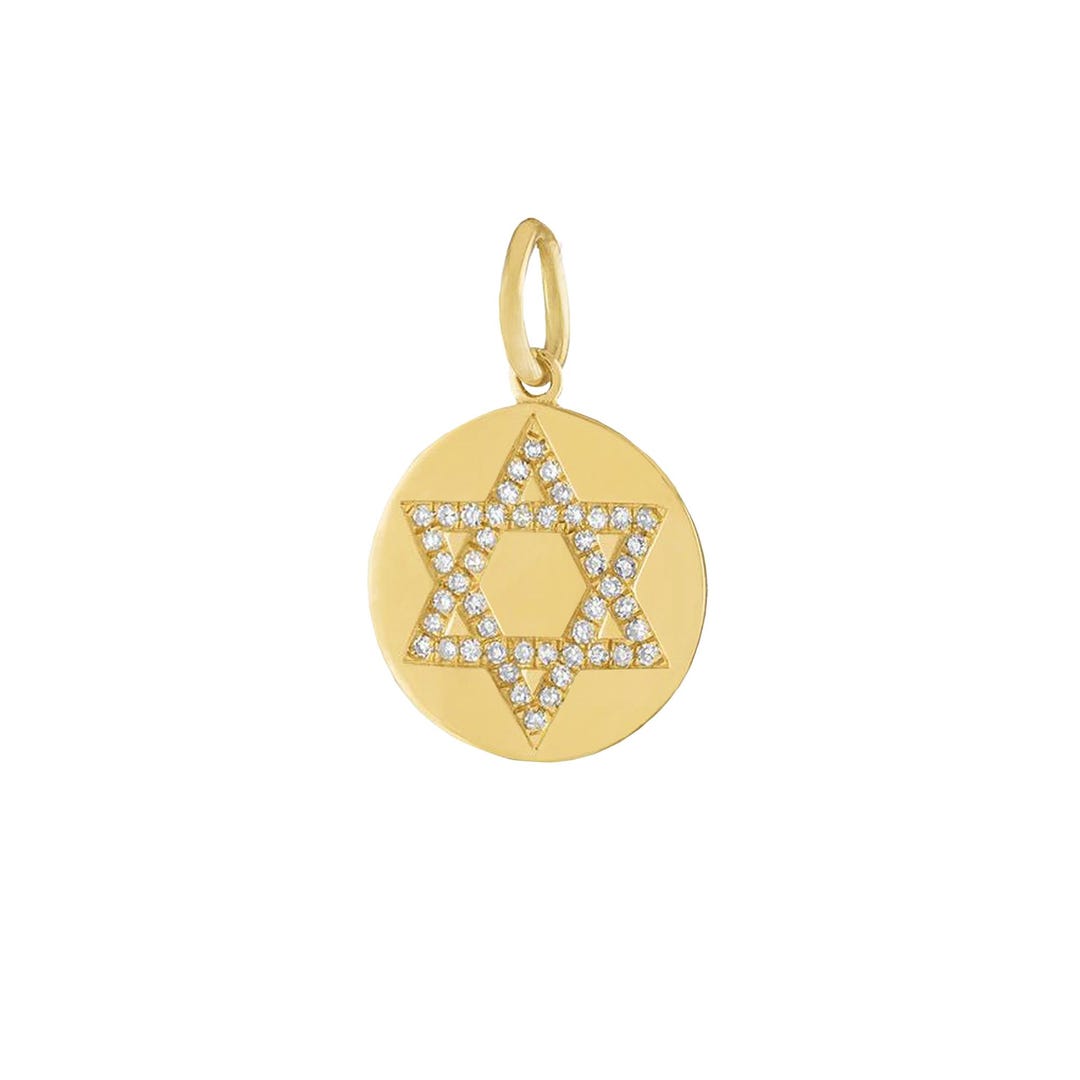 Natural Diamond Star Charm, Pave Diamond Star of David Charm Pendant ...