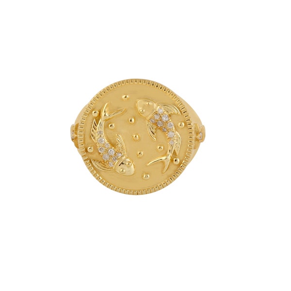 Pisces Gold Ring - Etsy