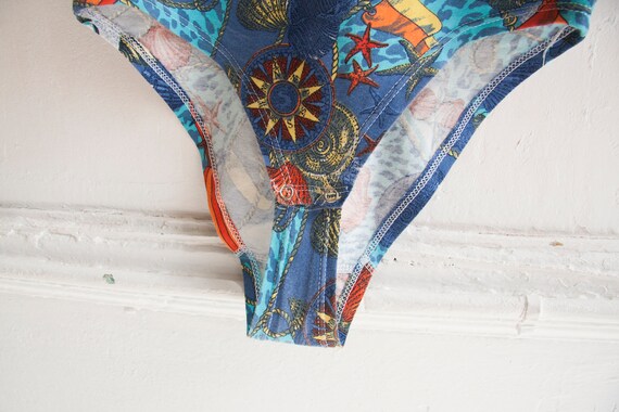 Vintage Bodysuit S M 90s Swimsuit Colorful Swimming C… - Gem