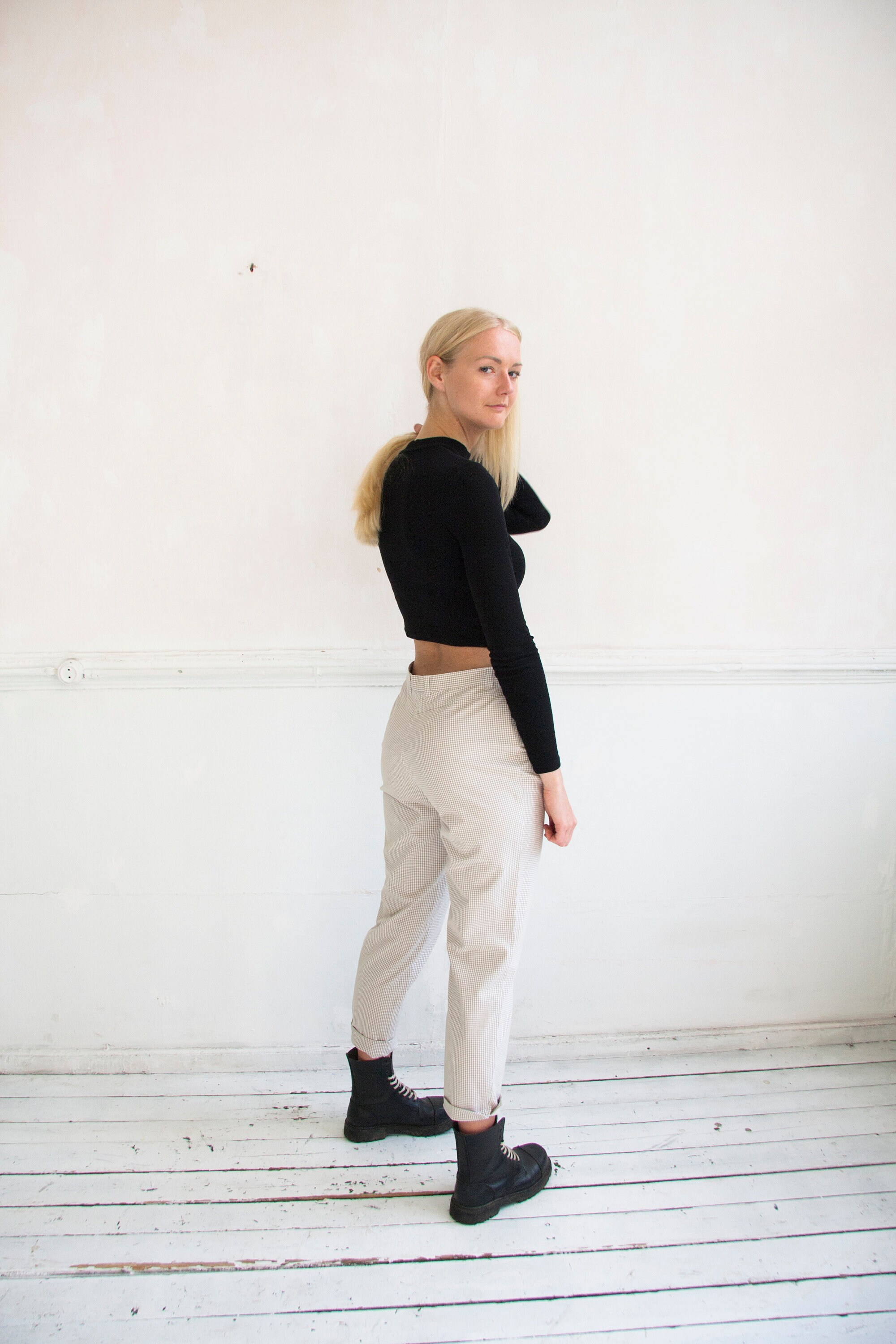 Checked Mom Pants 33 Gingham Mom Pants 80s White Mom Pants | Etsy