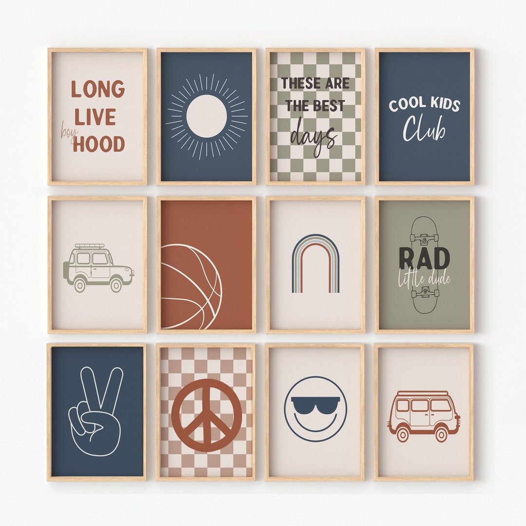 Long Live Boyhood Gallery Wall Art Boys Nursery Print, Bundle, Boho ...