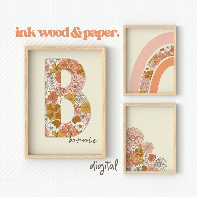 Initial Wall Art - Etsy