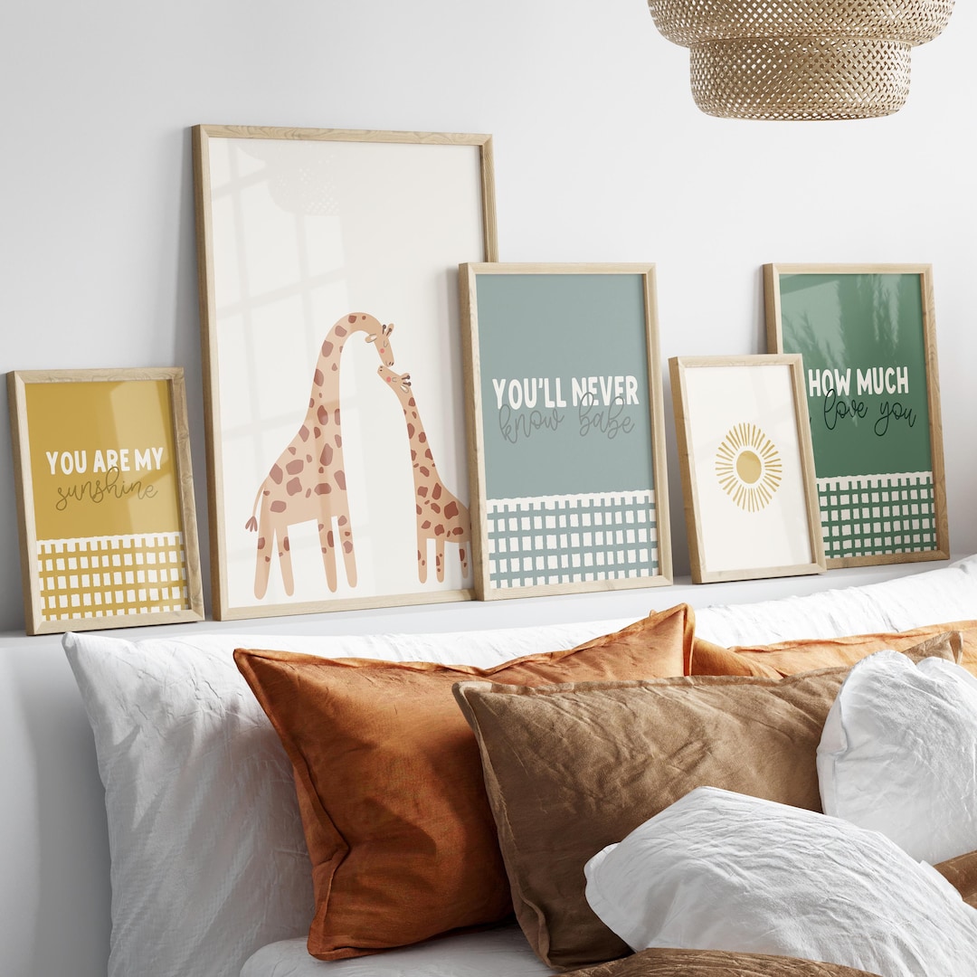 You Are My Sunshine Wall Art Print Set of 6, Nursery Printable, Boho ...