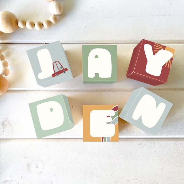 Wooden Letter Blocks - Etsy