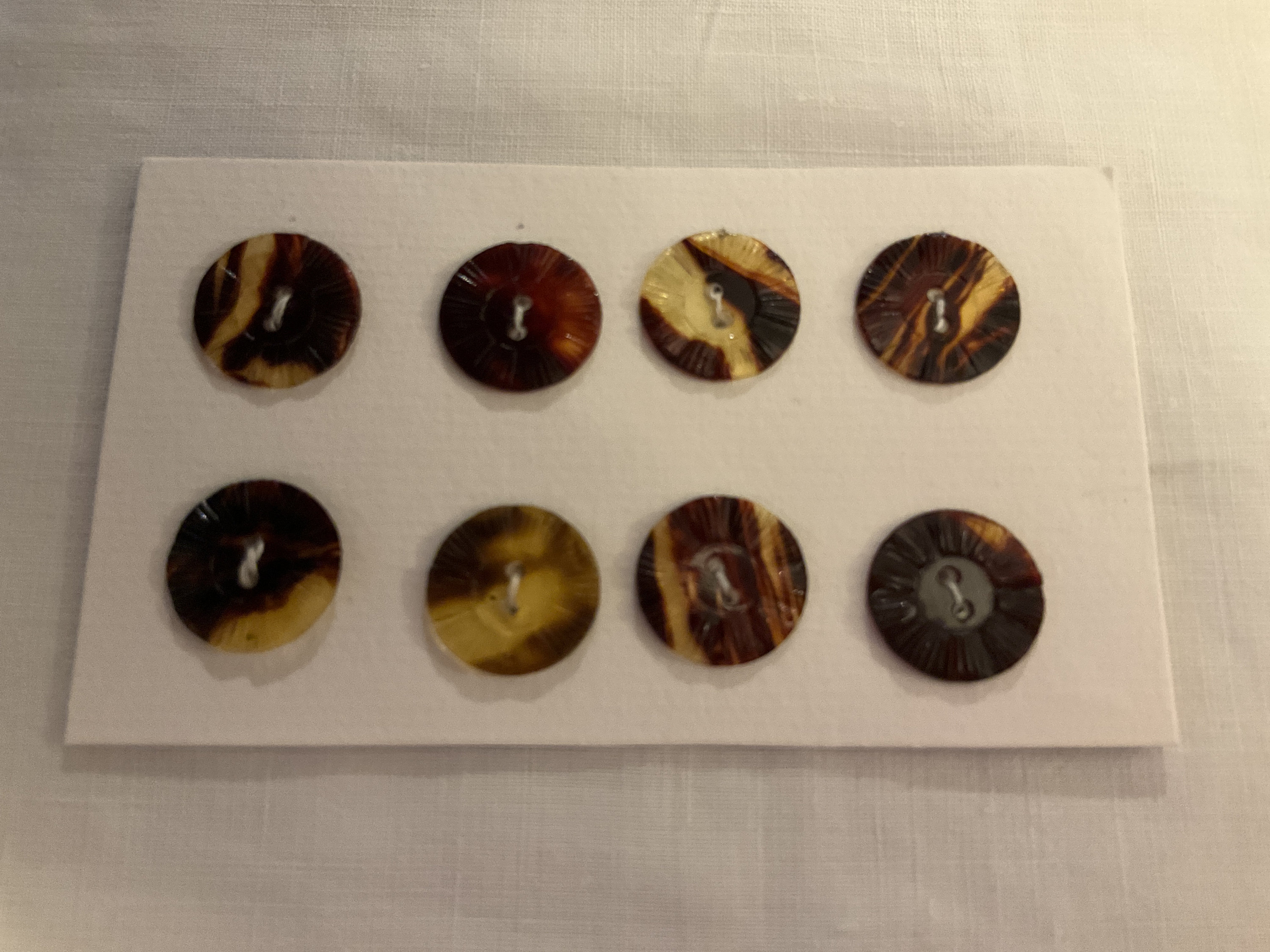 Vintage Set 8 Faux Tortoise Shell Thin Buttons 1.5cm | Etsy UK