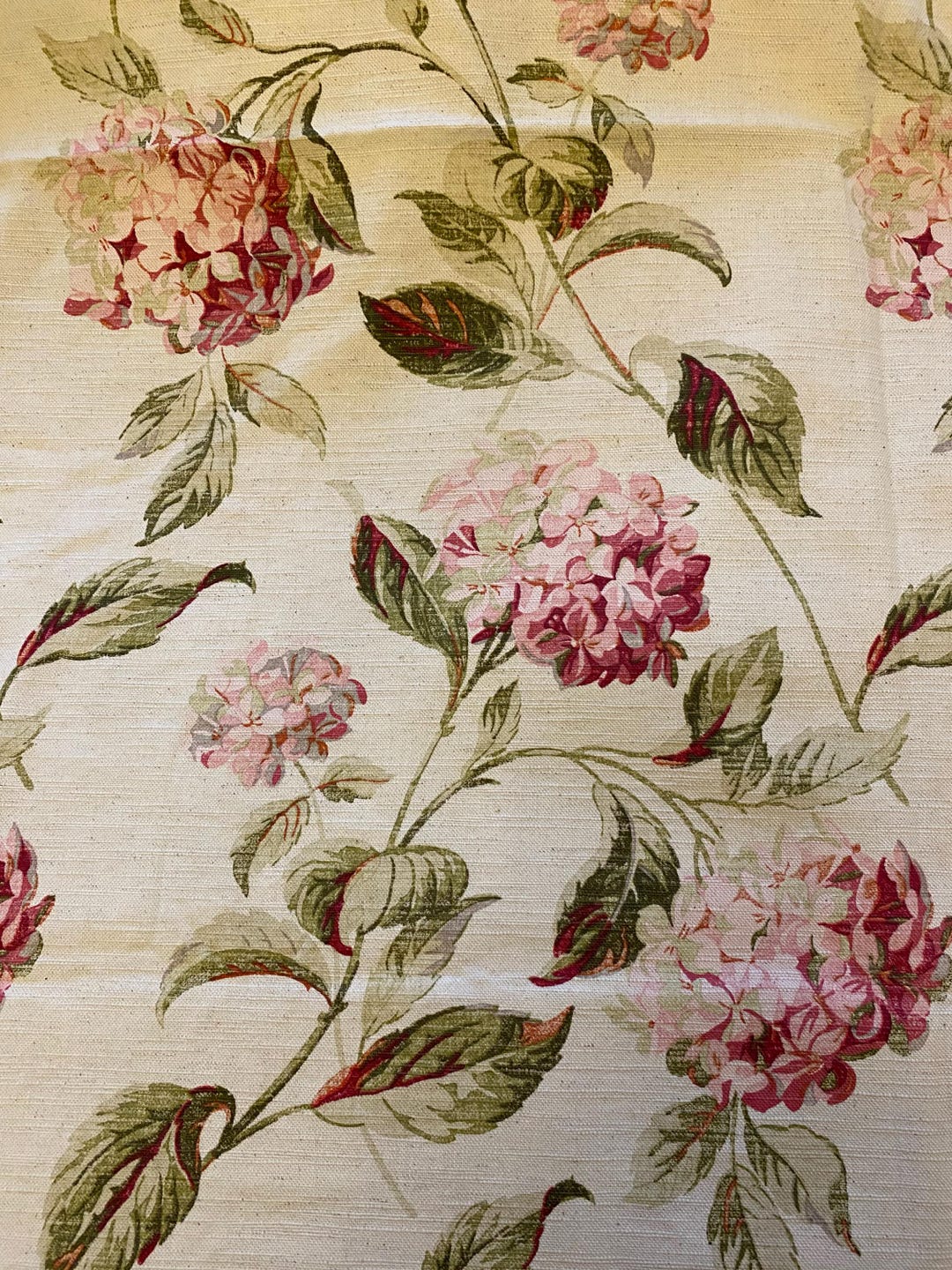 Laura Ashley Pink Hydrangea Fabric, Vintage Linen Cotton Slub, 2.7m - Etsy