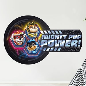 Paw Patrol Wall Sticker - the Mighty Movie Mighty Pup Power Wall Decal ...