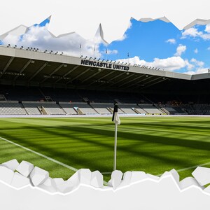 Newcastle United Wall Sticker Stadium From Corner Flag Broken Wall ...
