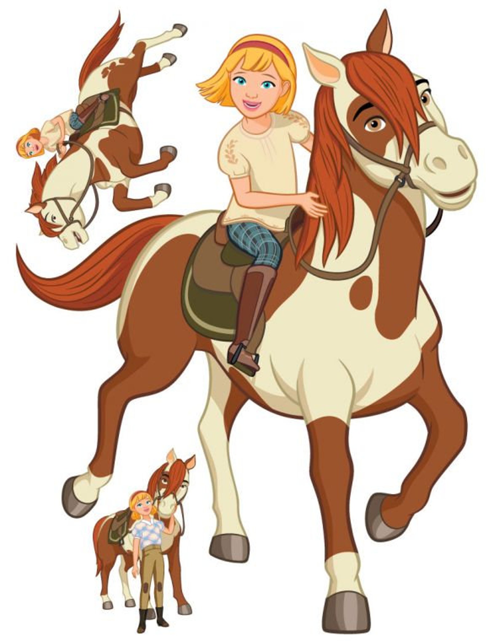 Spirit Riding Free Abigail Boomerang Wall Sticker Set | Etsy