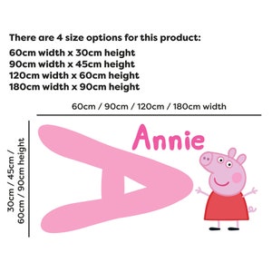 Peppa Pig Wall Sticker - Peppa Pig Letter and Name Wall Decal Kids Art ...