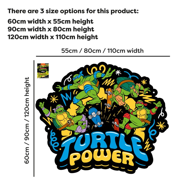Teenage Mutant Ninja Turtles Wall Sticker - Turtle Power Group Decal ...