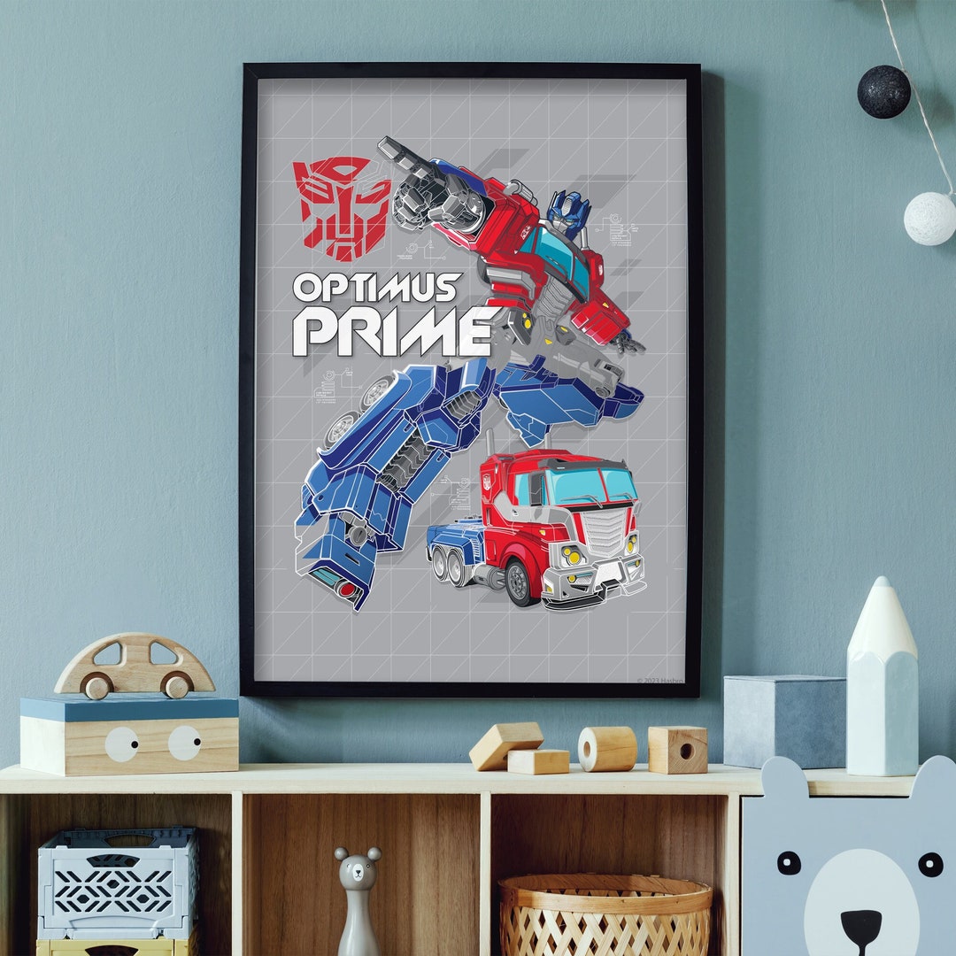 Transformers Print - Transformers Optimus Prime Blueprint Wall Art ...