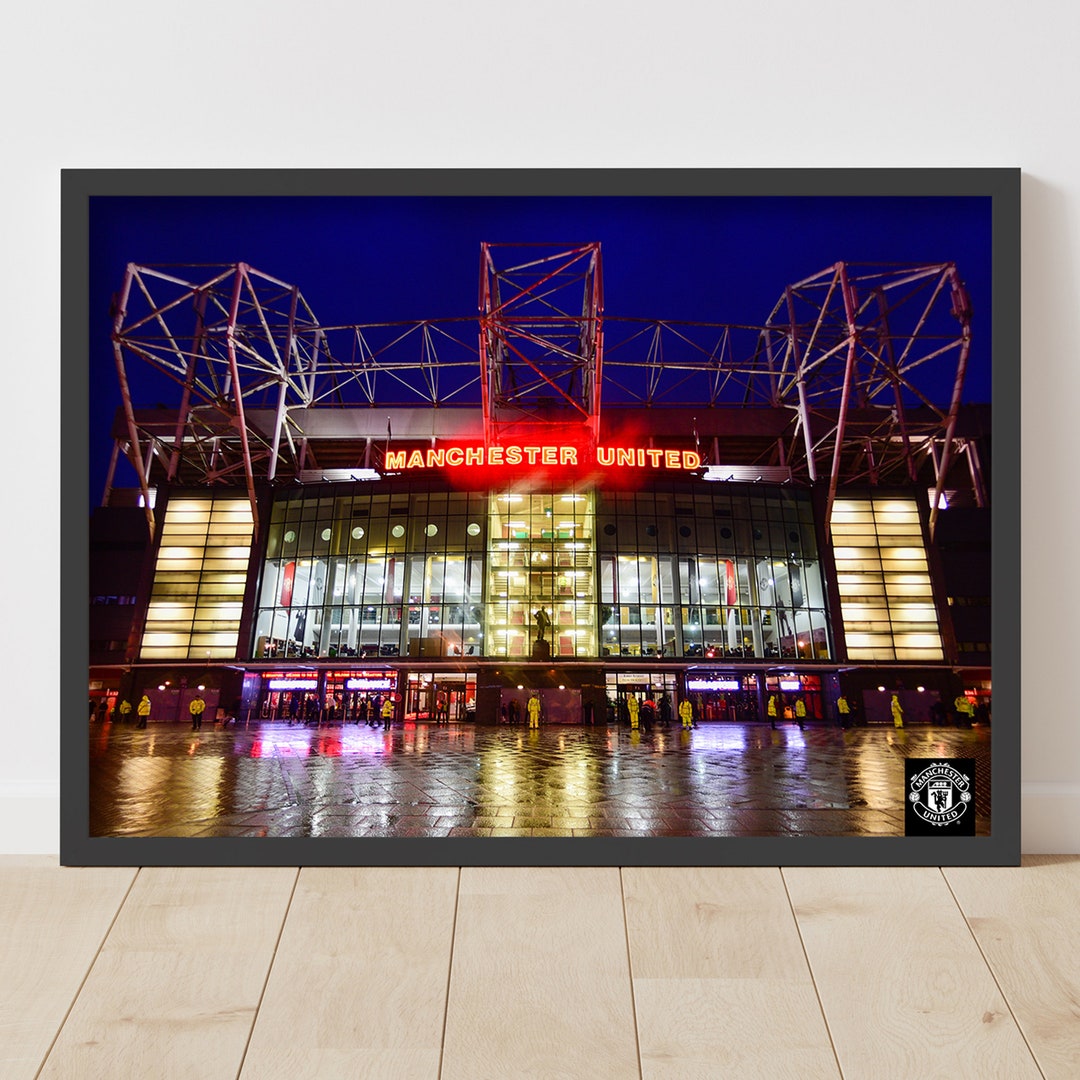 Official Manchester United Print - Forecourt Night Design - Etsy