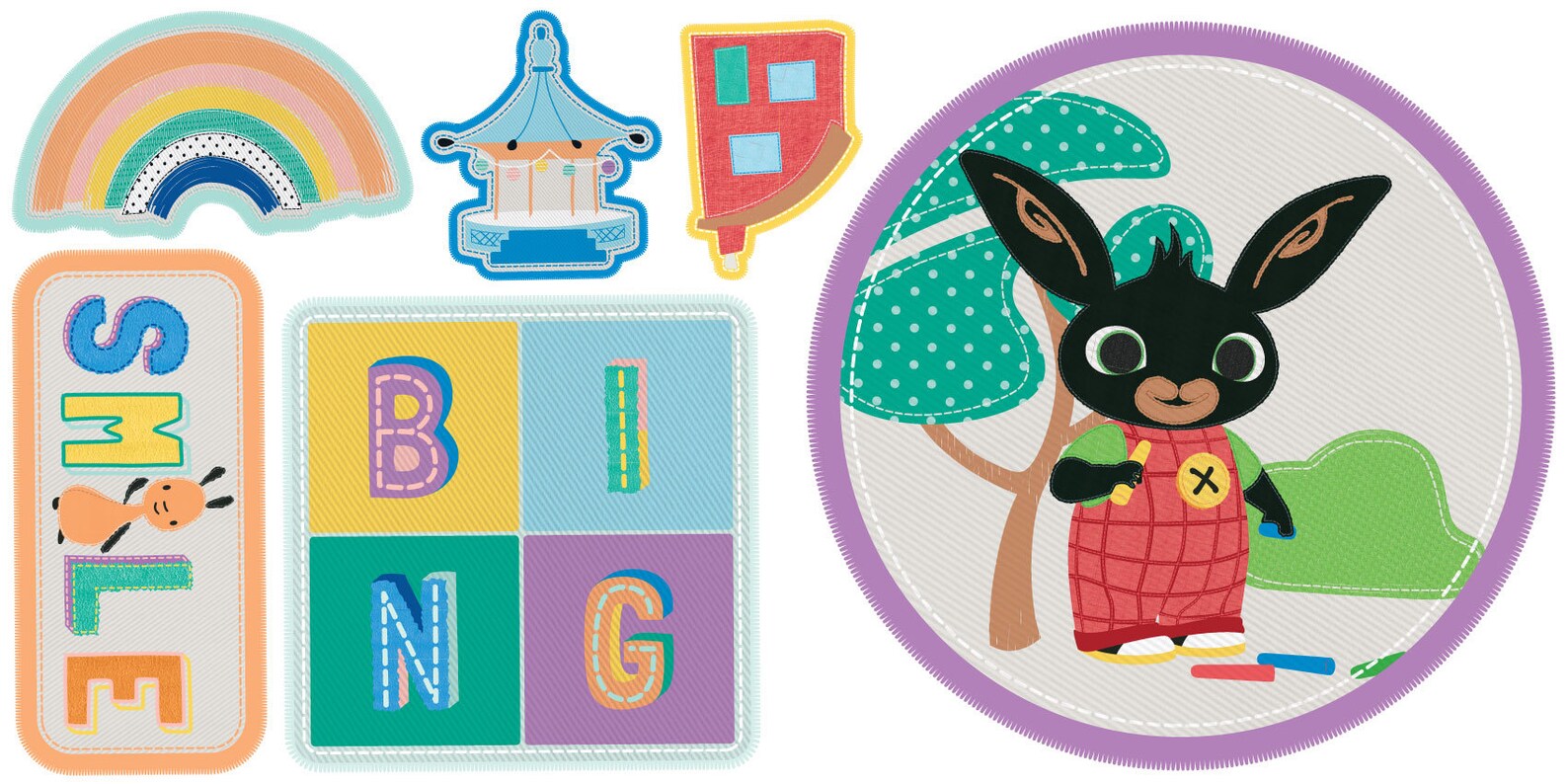 Bing Messy Play Badges Decal Set Wall Stickers Art Vinyl | Etsy
