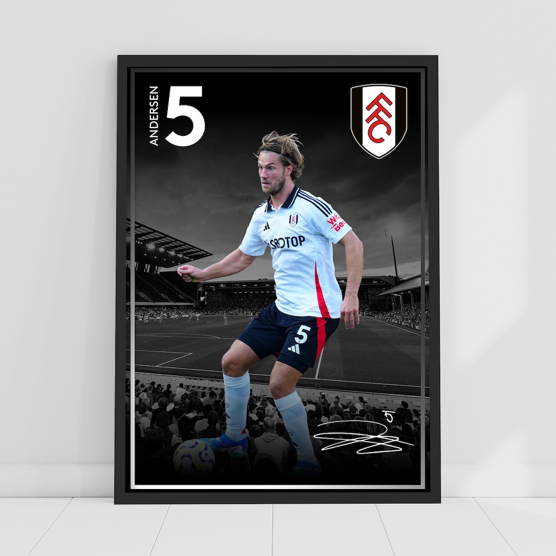 Fulham FC Print - Andersen 24/25 Player Poster Football Wall Art - Etsy