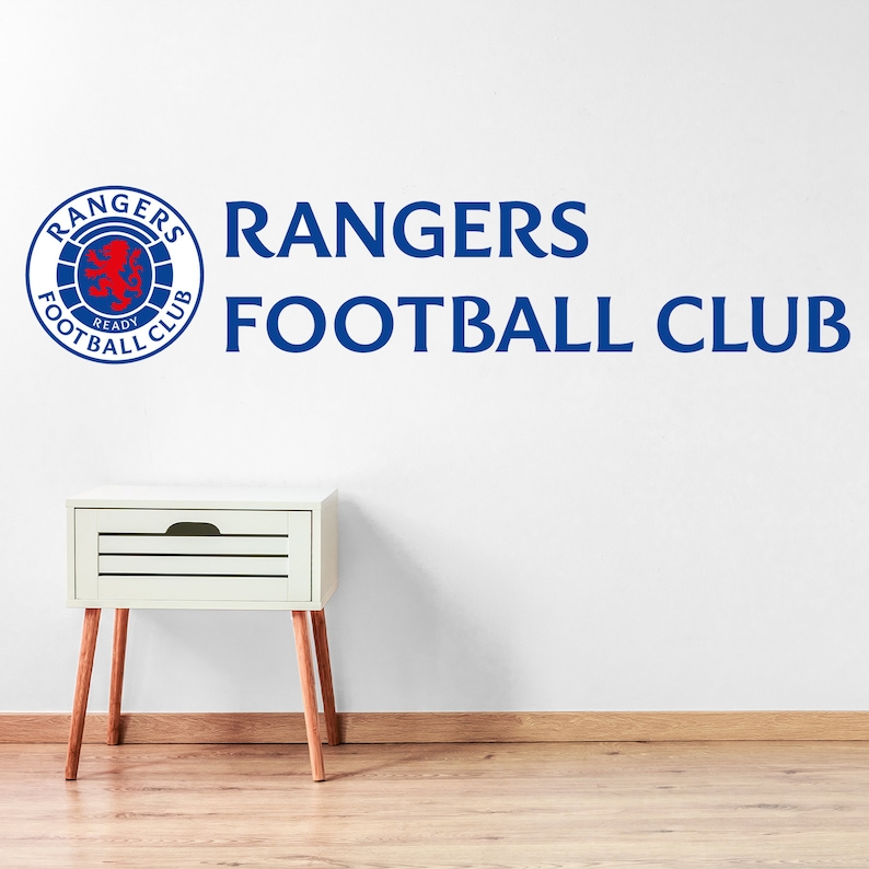 Rangers Football Club Crest and Club Name Wall Sticker - Etsy