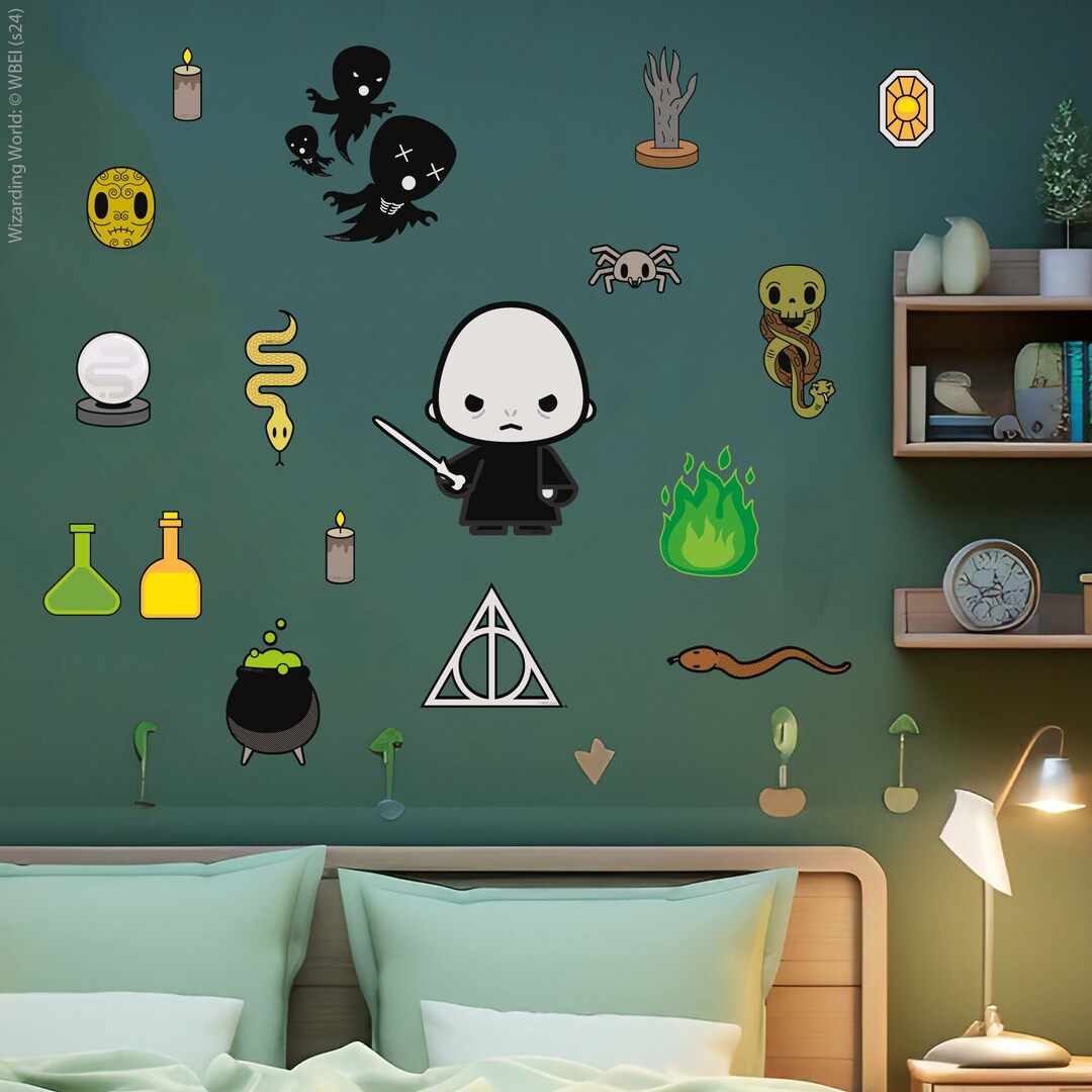 HARRY POTTER Wall Sticker – Voldemort Dark Arts Charm Wall Decal Set ...