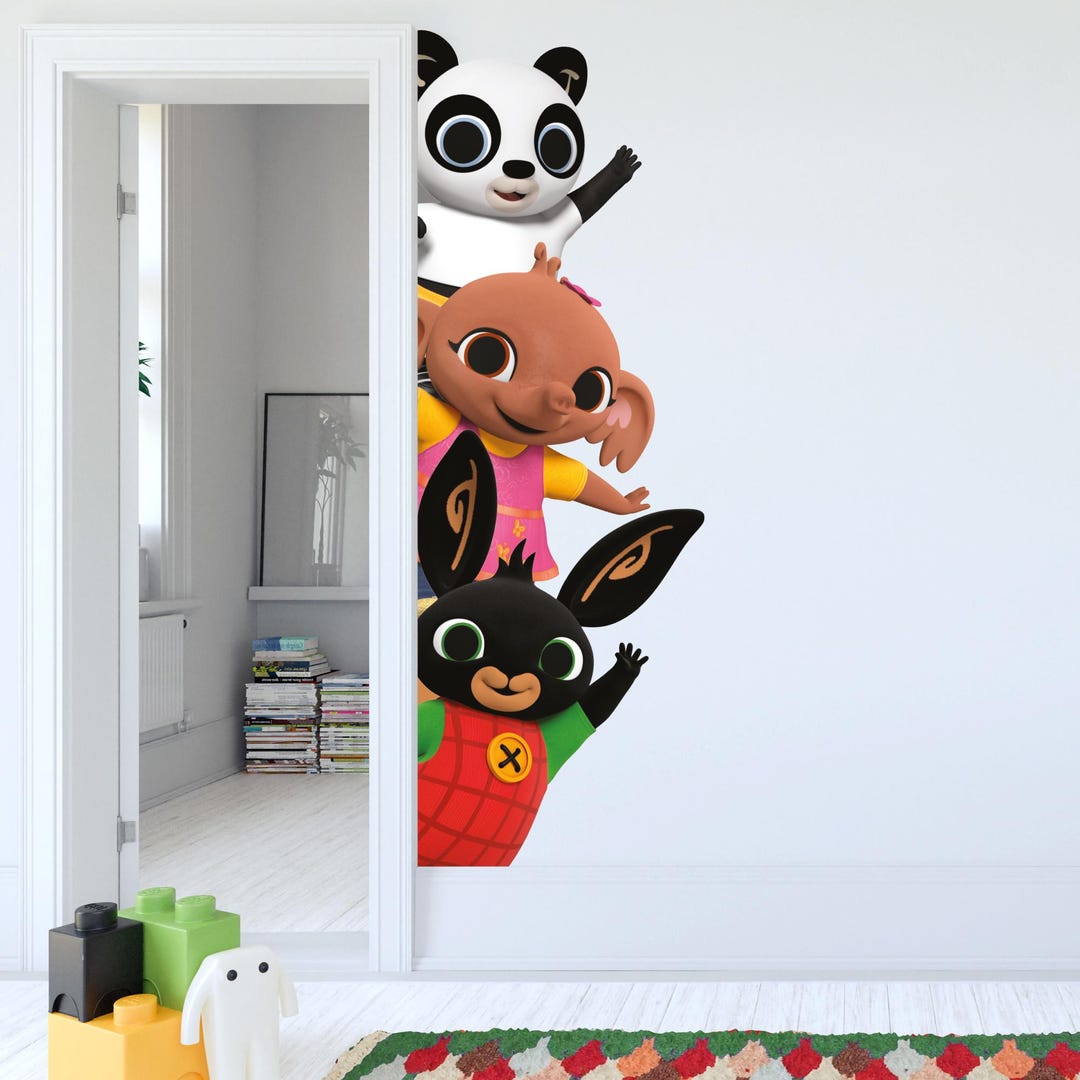 Bing Wall Sticker - Bing Sula and Pando Peeking Wall Decal - Etsy