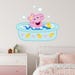 Peppa Pig Wall Sticker - Baby Evie Bath Time Wall Decal Kids Art - Etsy