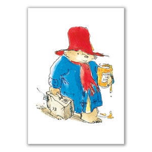 Paddington Bear Classic Print - Suitcase and Marmalade Illustration ...