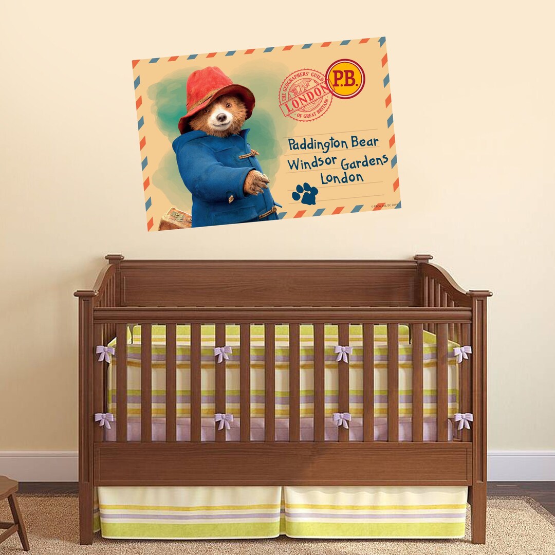 Paddington Bear Postcard Wall Sticker - Etsy