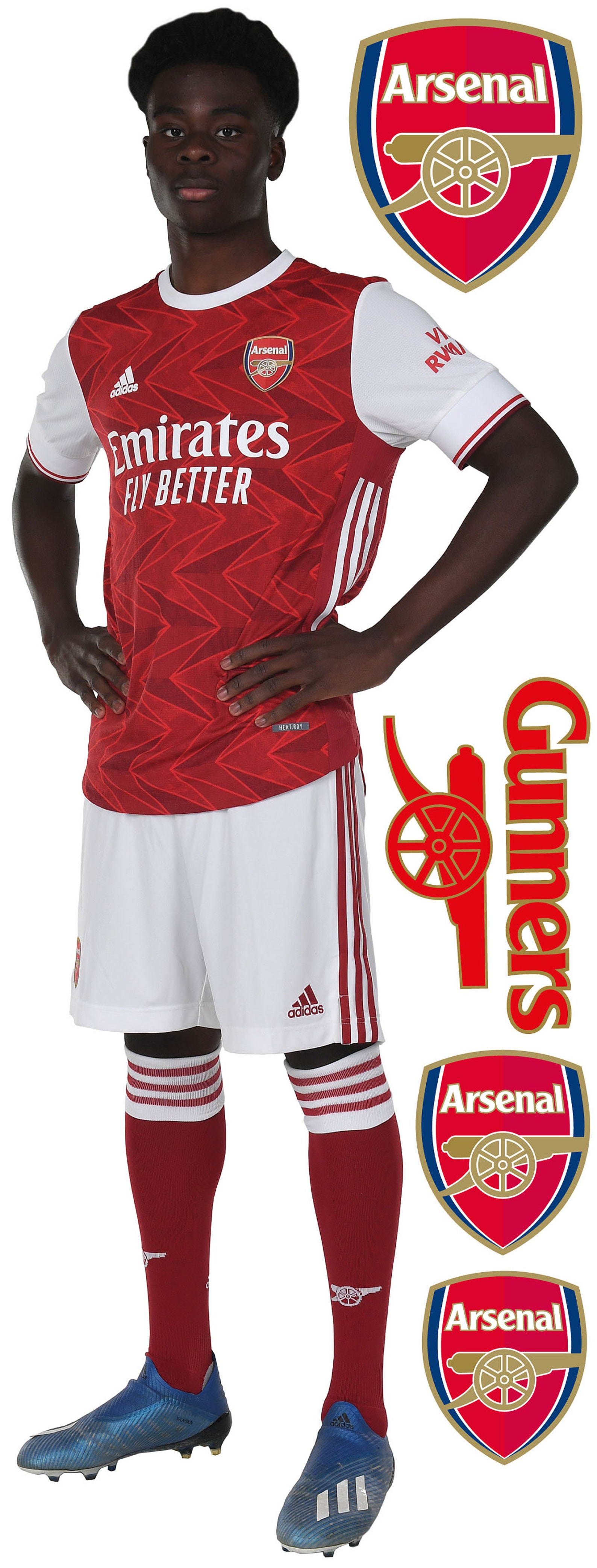 Arsenal FC 20/21 Bukayo Saka Player Decal Gunners Wall | Etsy