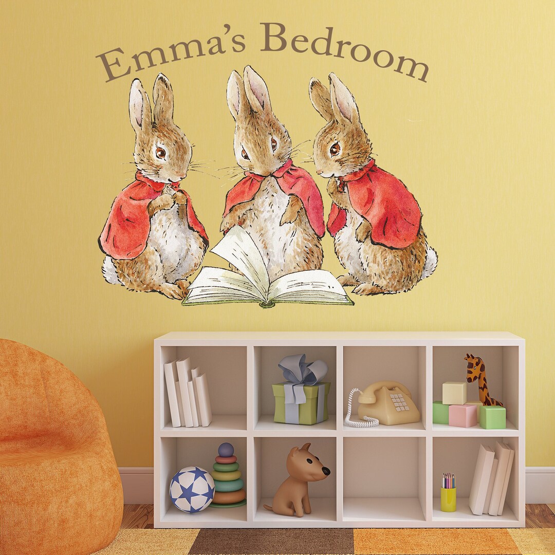 Peter Rabbit Wall Sticker - Peter Rabbit Flopsy Mopsy and Cottontail ...