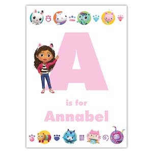 Gabby's Dollhouse Print - Gabby Letter and Name Personalised Poster ...