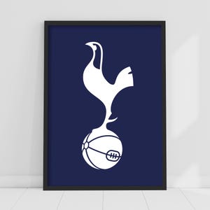Tottenham Hotspur Football Club Print - White Crest Poster - Etsy