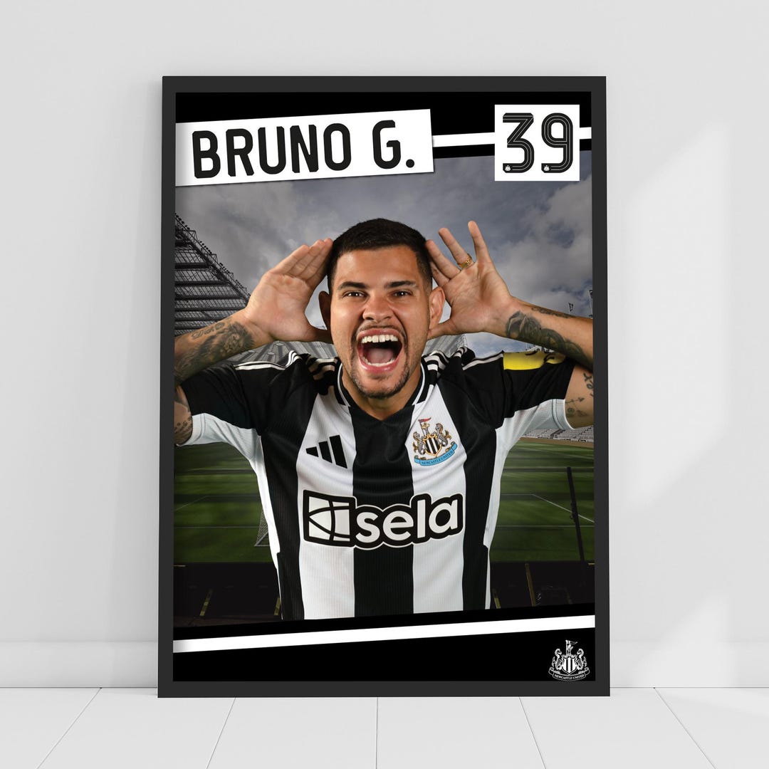Newcastle United FC Print - Bruno G. Poster Football Wall Art - Etsy UK