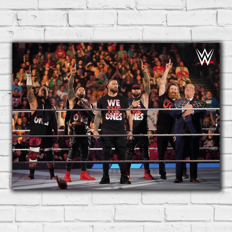 WWE Print the Bloodline in Ring Poster Wrestling Wall Art - Etsy