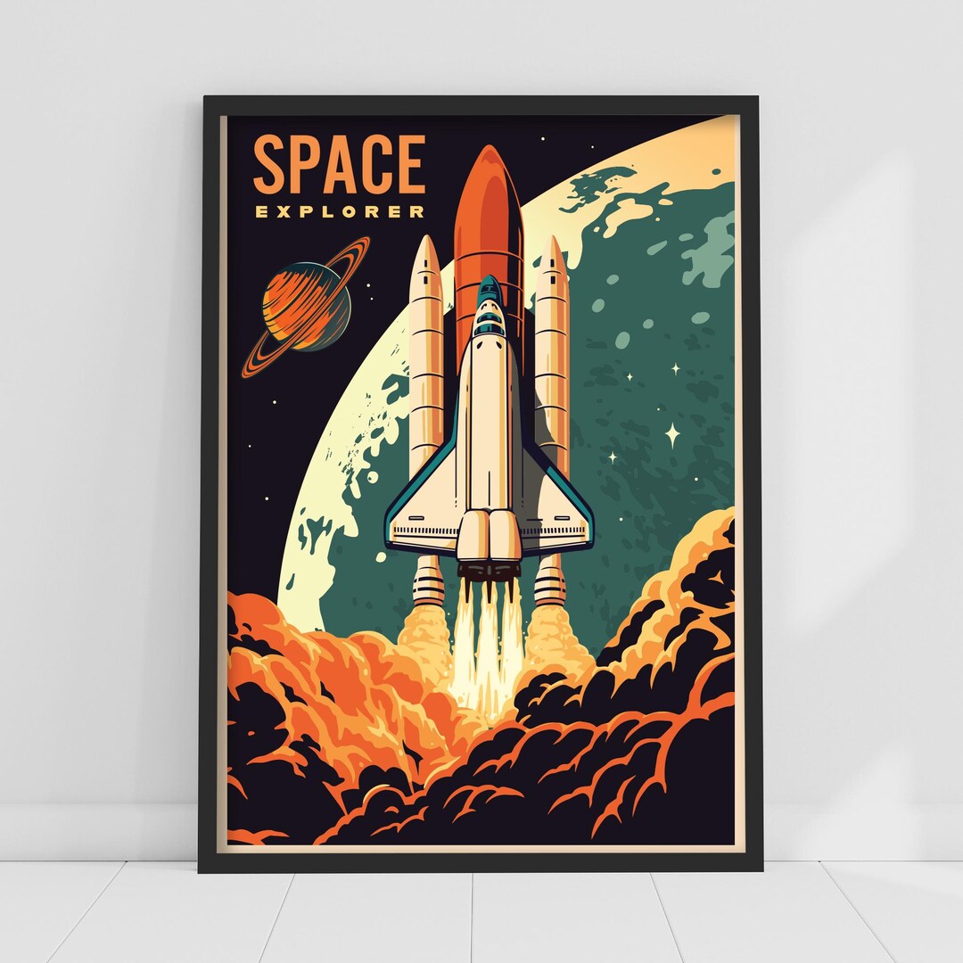 Space Wall Print - Space Explorer Poster Wall Art - Etsy