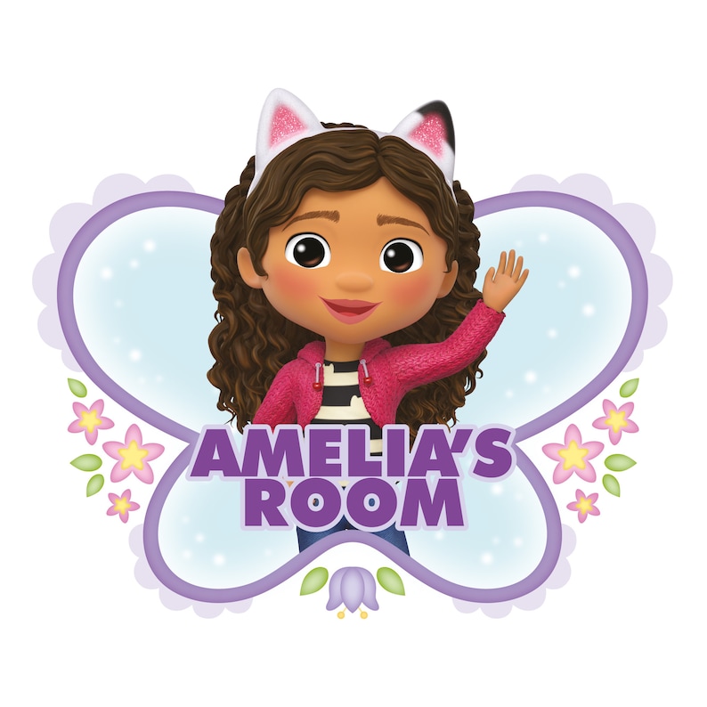 Gabby's Dollhouse Wall Sticker Gabby Personalised Name - Etsy