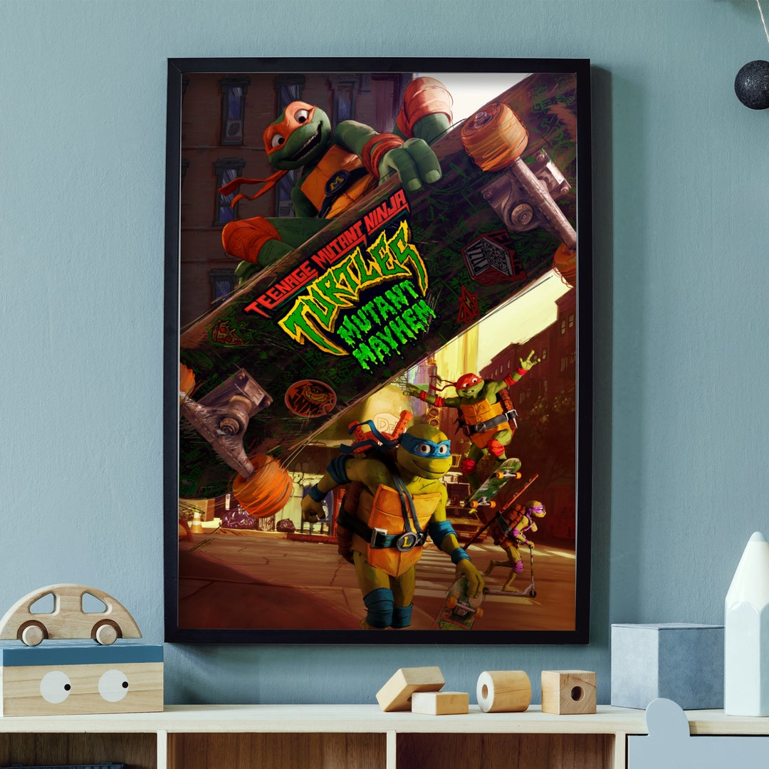 Teenage Mutant Ninja Turtles Print Mikey Skateboard Mutant Mayhem ...