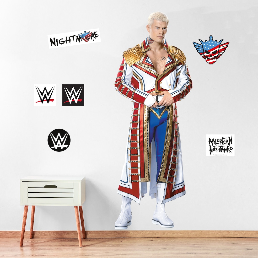 WWE - Cody Rhodes Wrestler Wall Sticker + Bonus Wall Decal Set - Etsy