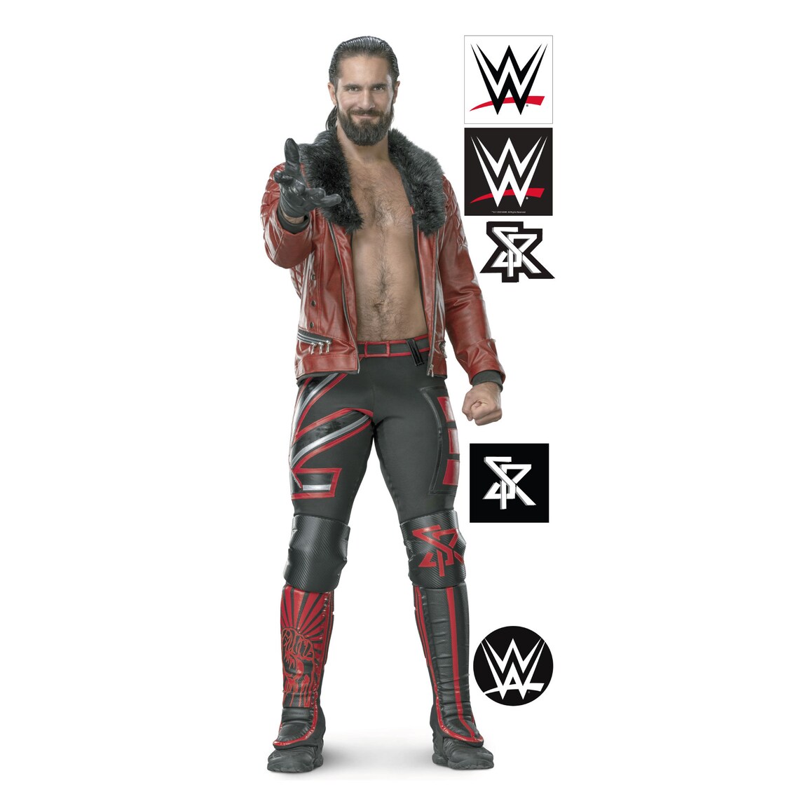WWE Seth Rollins Wrestler Cut Out Wall Sticker Bonus Wall - Etsy