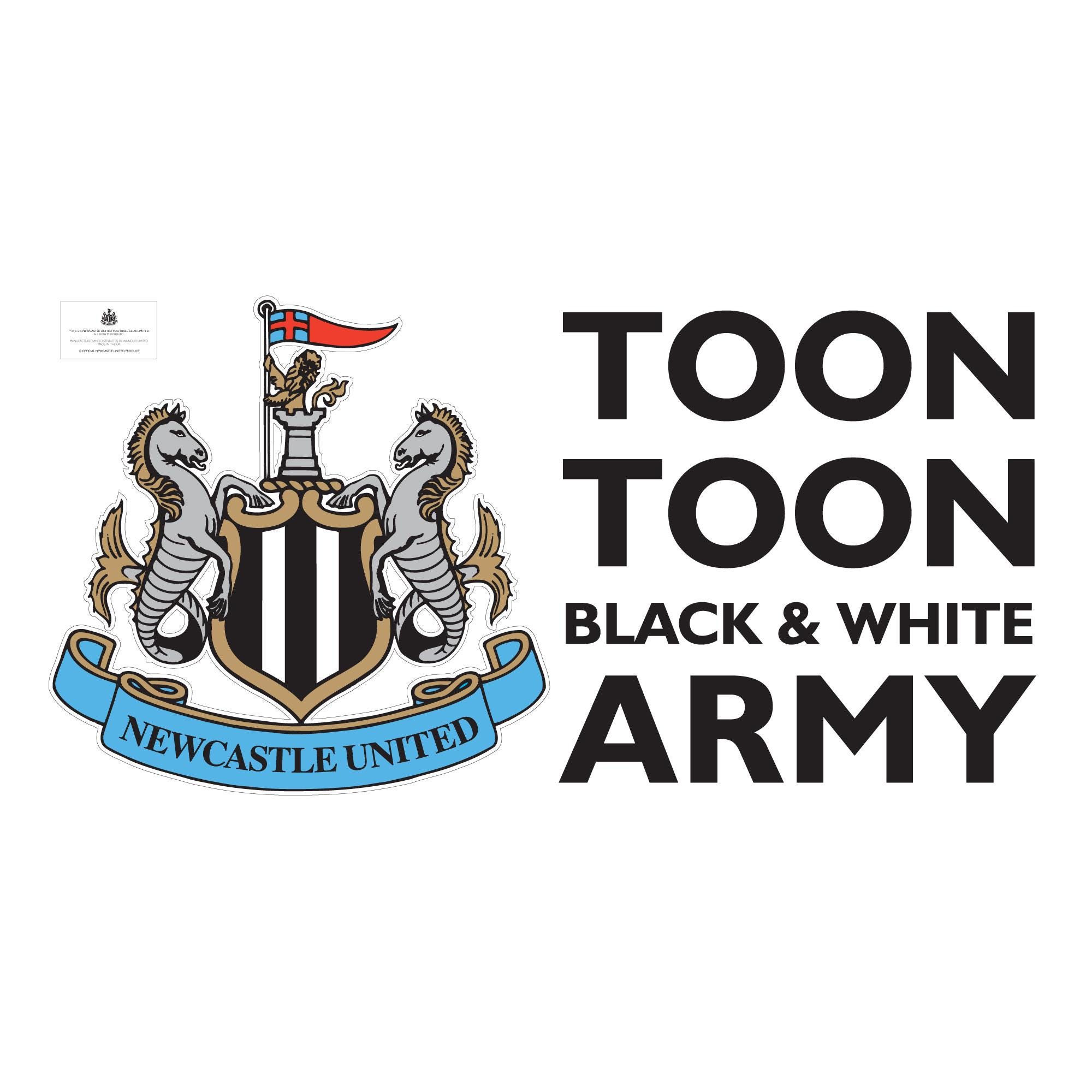 Newcastle United Football Club - Crest & Toon Army Song Wall Sticker - Etsy