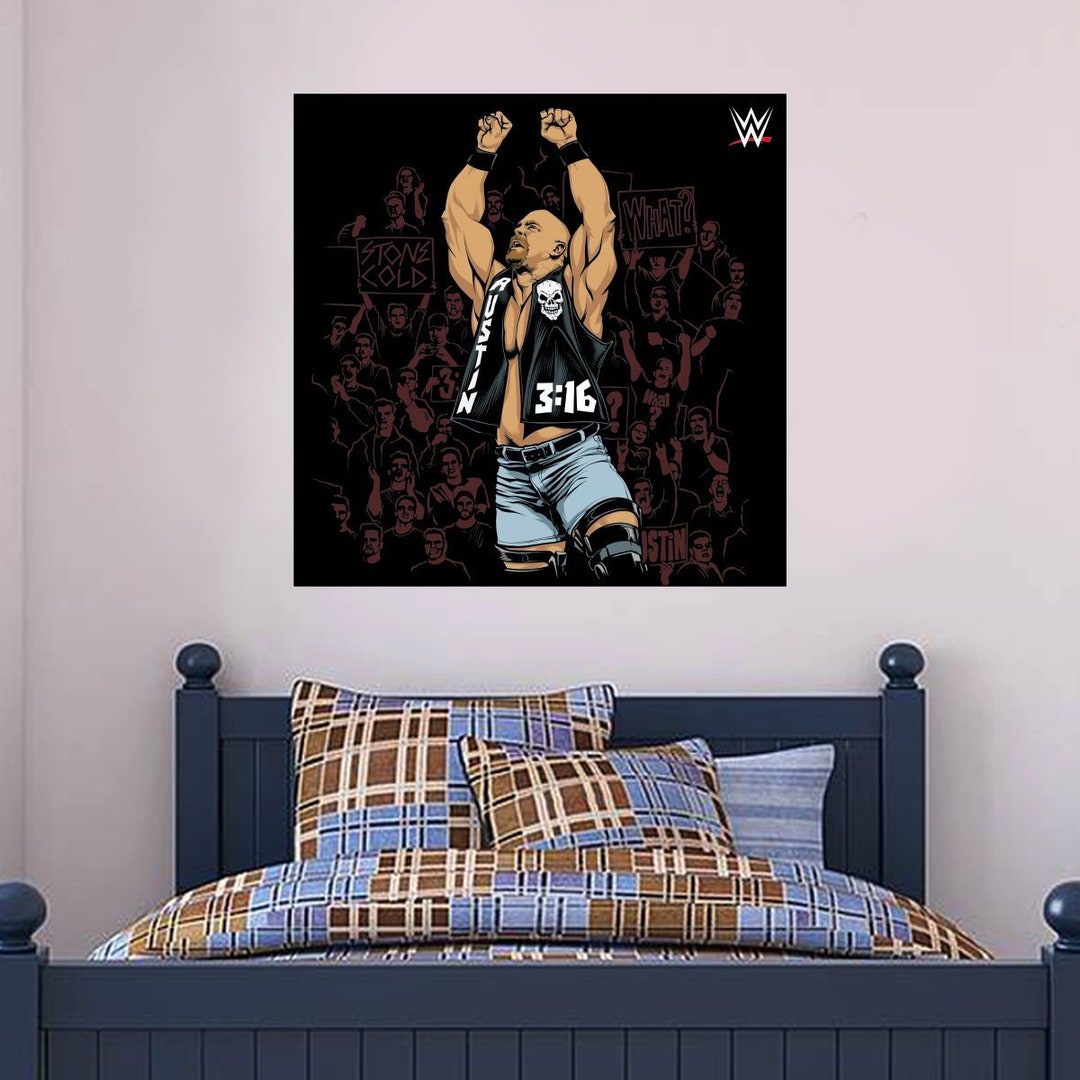 WWE - Stone Cold Steve Austin Graphic Wall Sticker - Etsy
