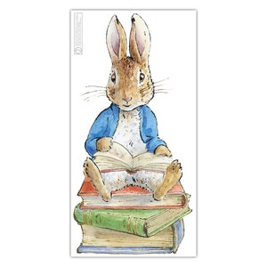 Peter Rabbit Wall Sticker - Peter Rabbit Sitting on Stack of Books ...