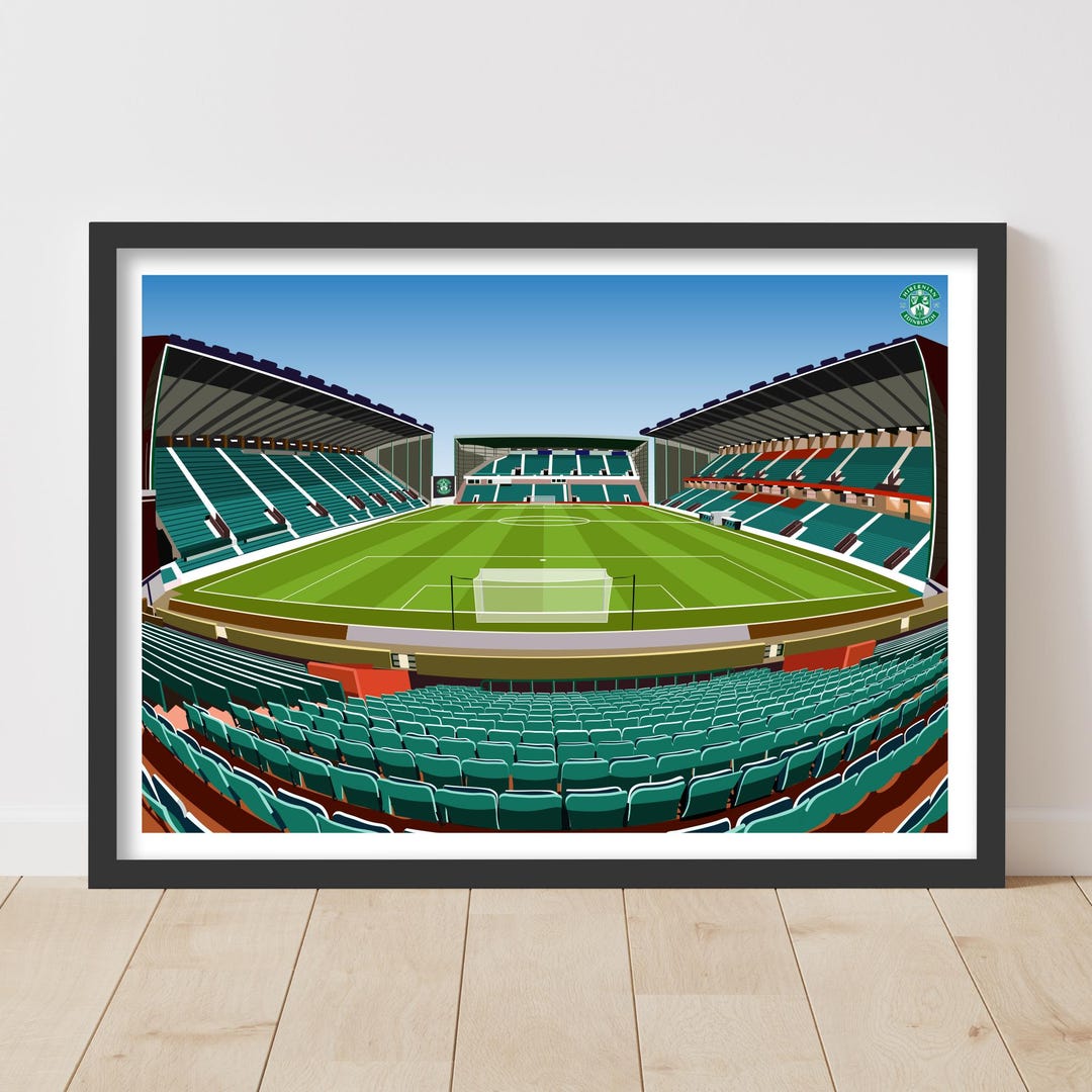 Hibernian FC - Hibernian Stadium Illustration Print - Etsy