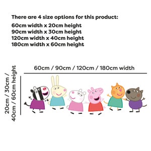Peppa Pig Wall Sticker - Peppa and Friends Walking in Line Wall Decal ...