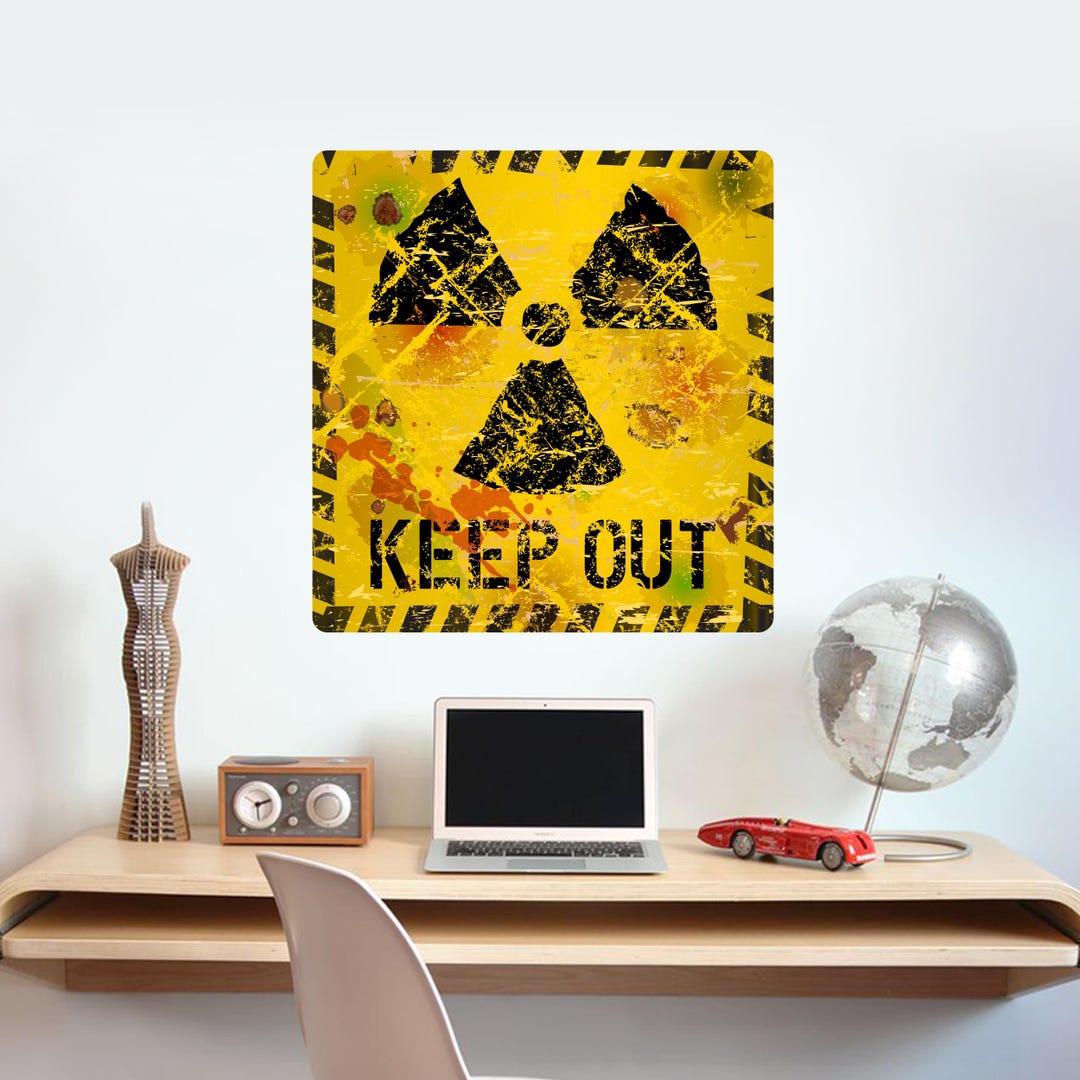 Warning Sign Wall Sticker - Keep Out Decal Wall Art - Etsy