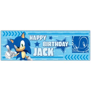 Sonic the Hedgehog Birthday - Sonic Stars Personalised Banner Wall ...