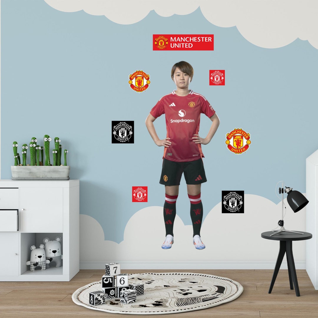 Manchester United FC Wall Sticker - Miyazawa 24/25 Player + MUFC Decals ...