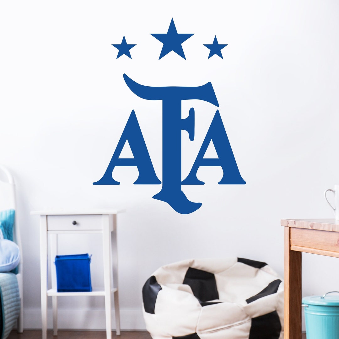 Argentina Football Club - AFA Logo in Dark Blue Wall Sticker - Etsy